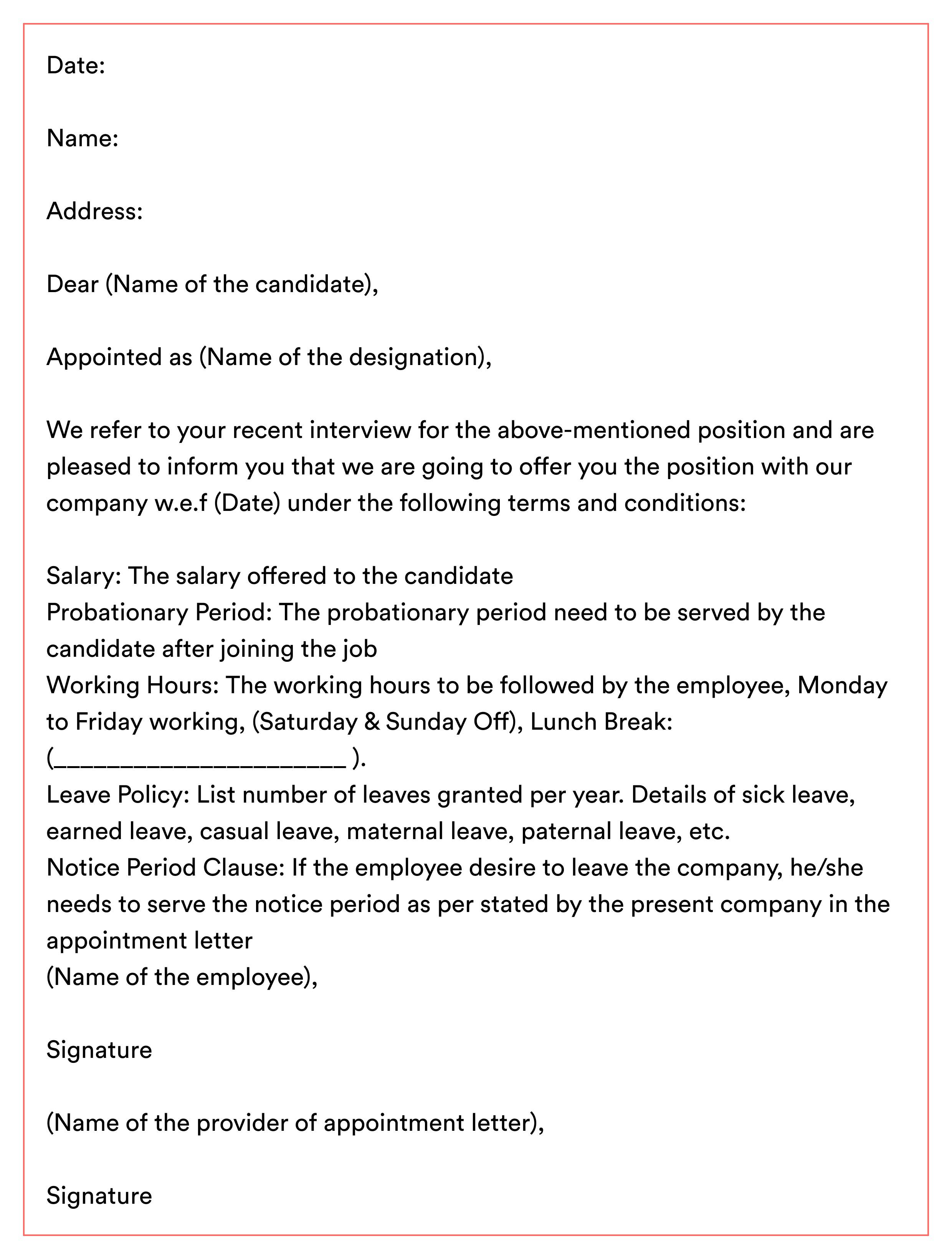 Appointment Letter Meaning What Is A Job Appointment Letter UBS