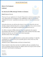 Interview Call Letter - Format, Meaning, Tips, and Examples