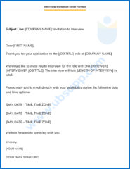 Interview Call Letter - Format, Meaning, Tips, and Examples