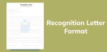 Recognition Letter - Format, Meaning, Importance, and More