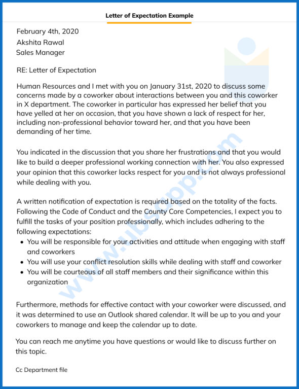 Letter of Expectation - Format, Definition, Purpose, Examples, and More