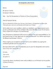 What is a Re-Designation Letter? Format and How is it Used? | UBS